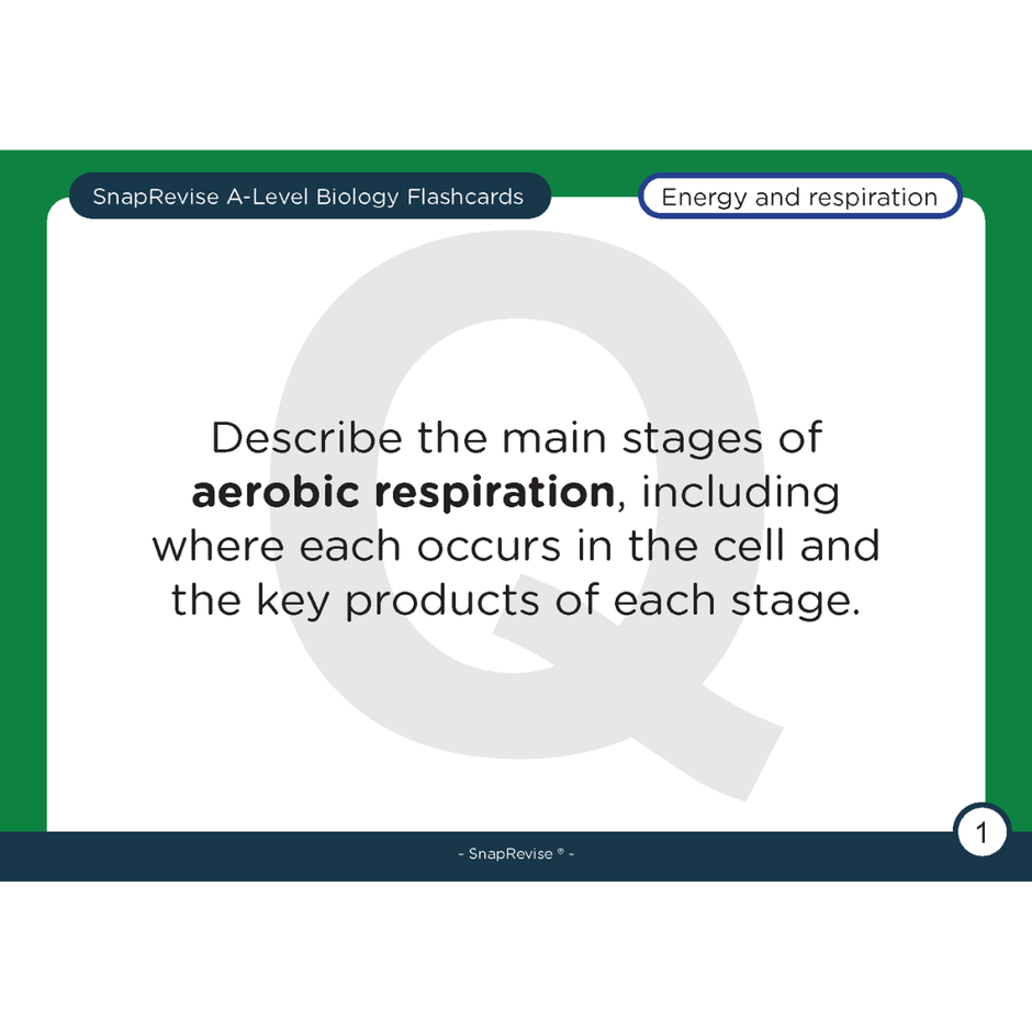 A-Level Biology Flashcards – SnapRevise
