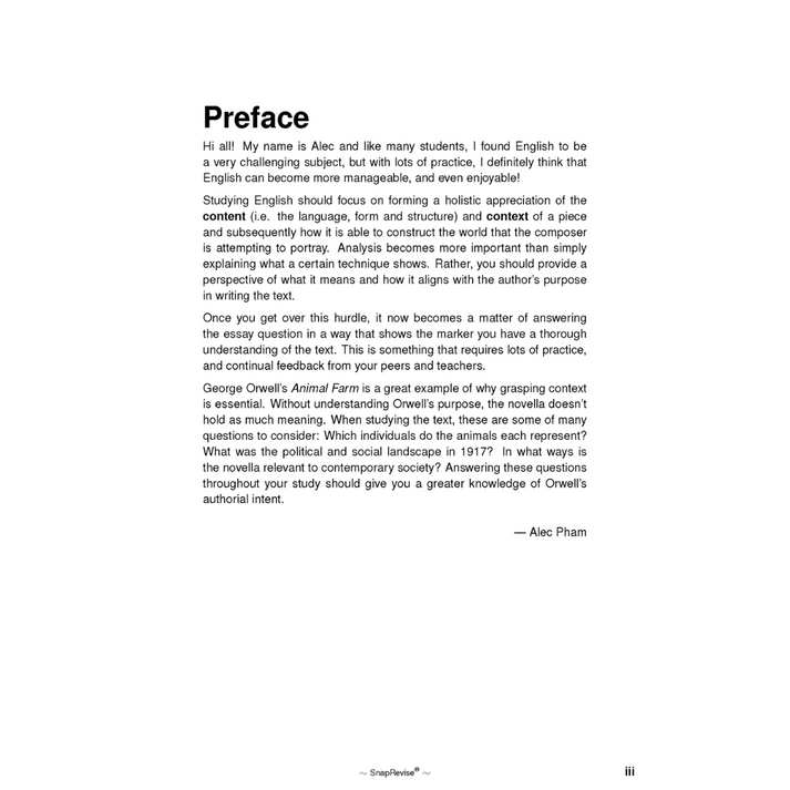 Text Guide: Animal Farm by George Orwell – SnapRevise