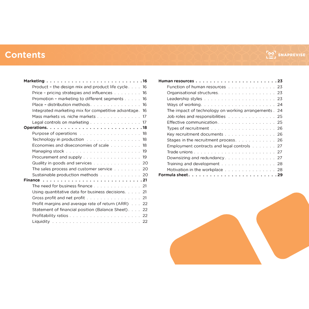 GCSE Business Revision Guides – SnapRevise