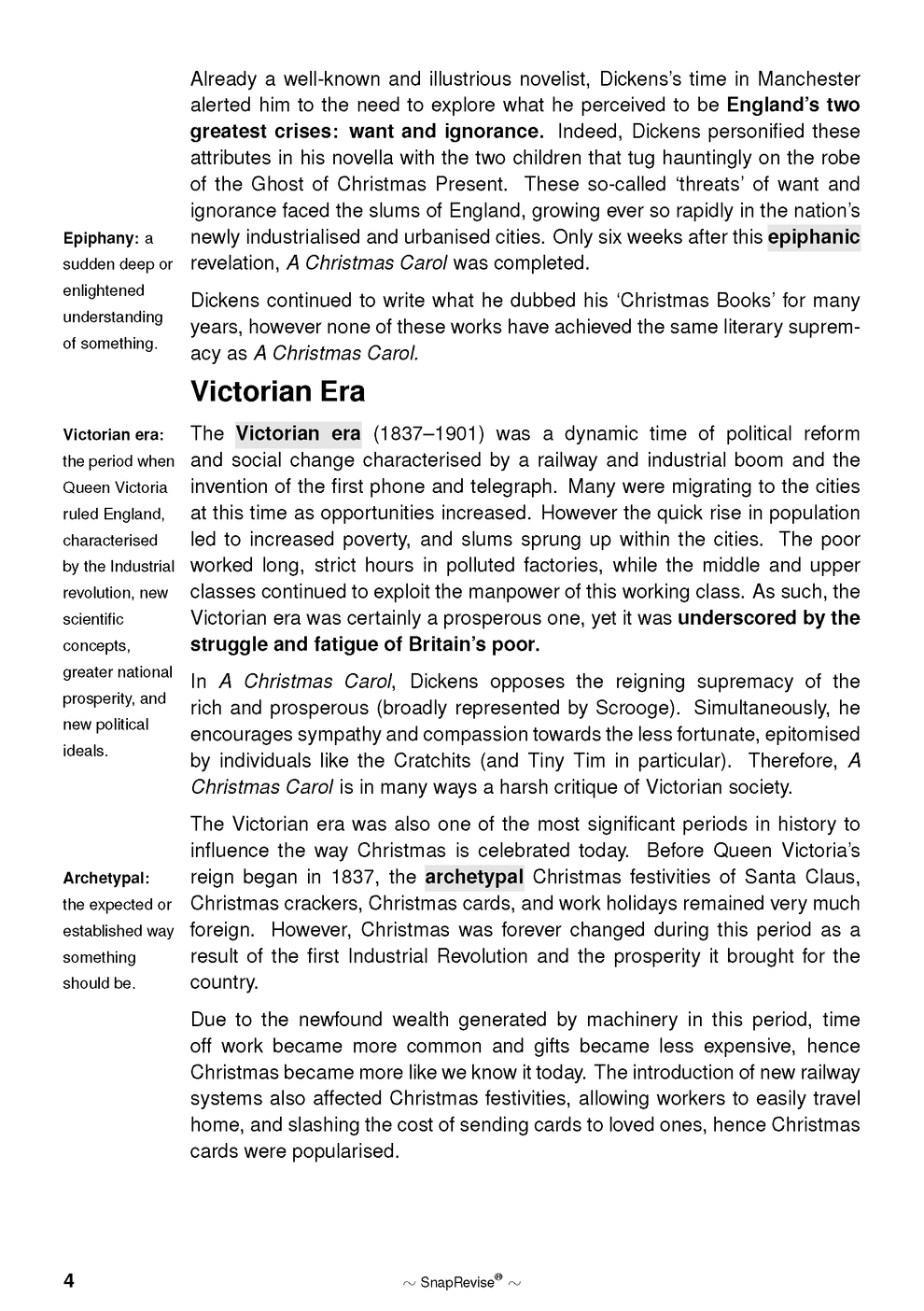 Text Guide: A Christmas Carol by Charles Dickens – SnapRevise