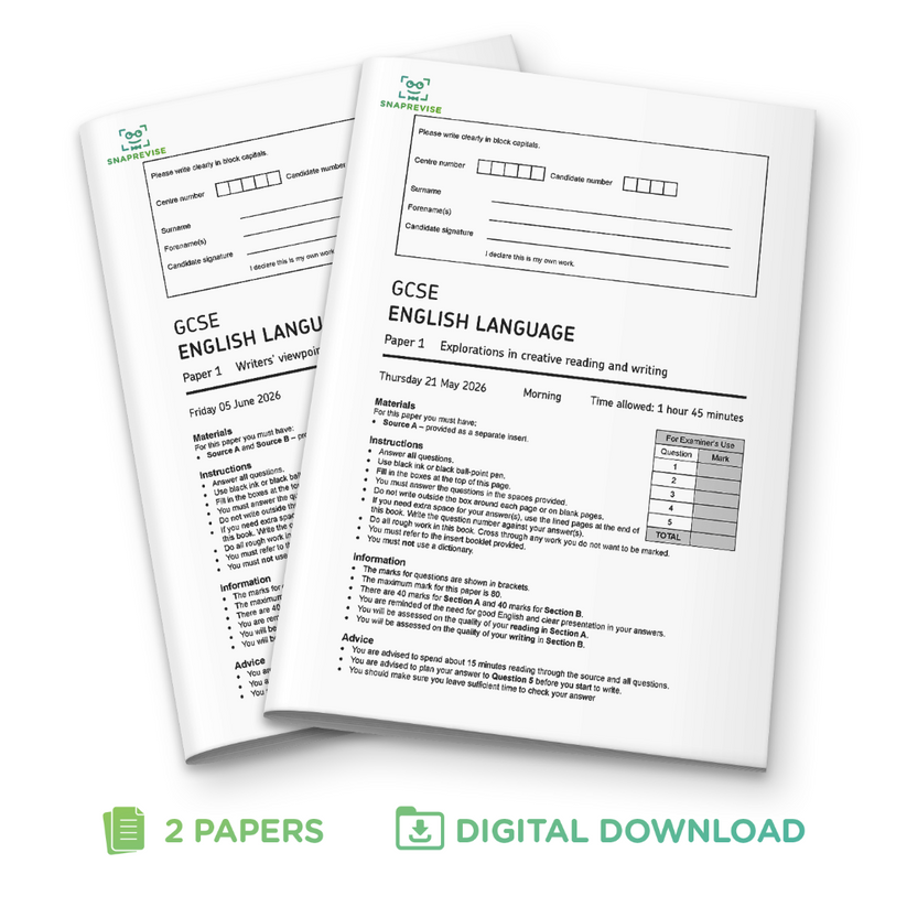 GCSE English Language Practice Papers 2026 Bundle – SnapRevise