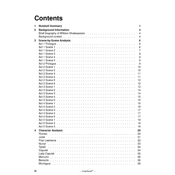 Text Guide: Romeo and Juliet by William Shakespeare – SnapRevise