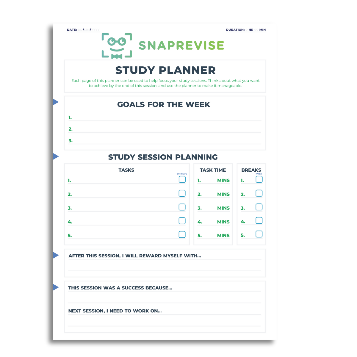 SnapRevise Study Planner