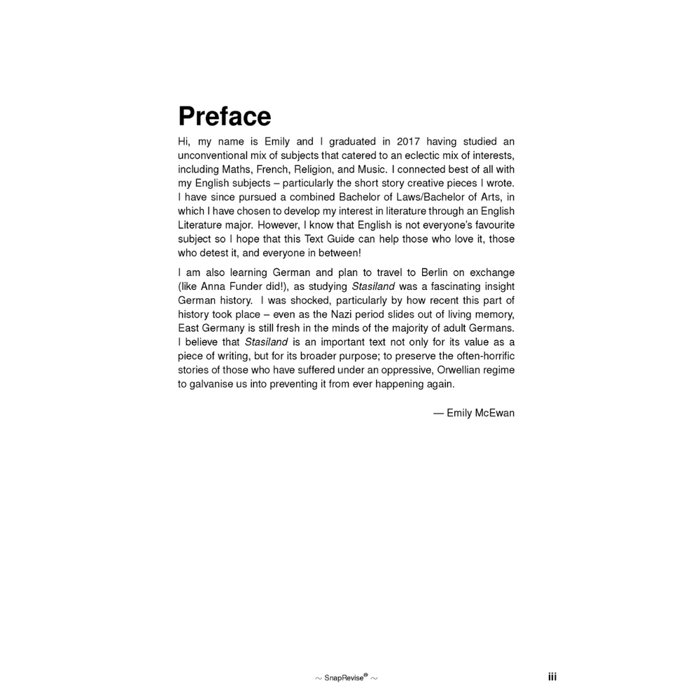 Text Guide: Stasiland by Anna Funder – SnapRevise